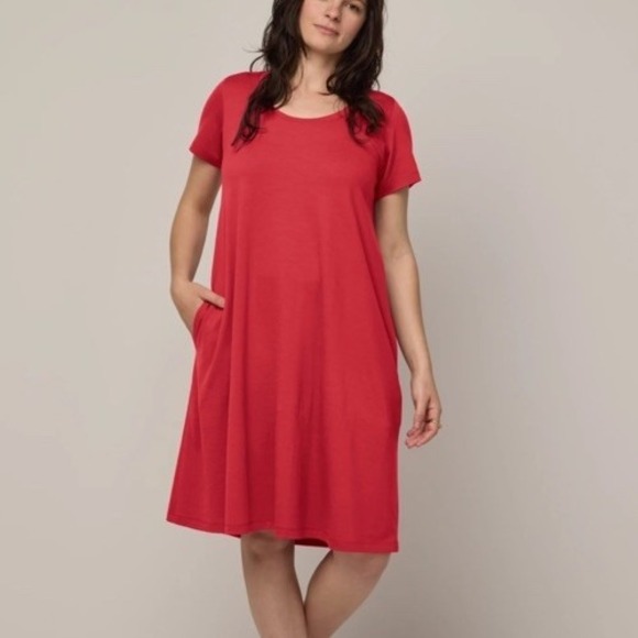 Wool& | Dresses | New Wool Wool And Maggie Swing Dress Coral Red Merino ...